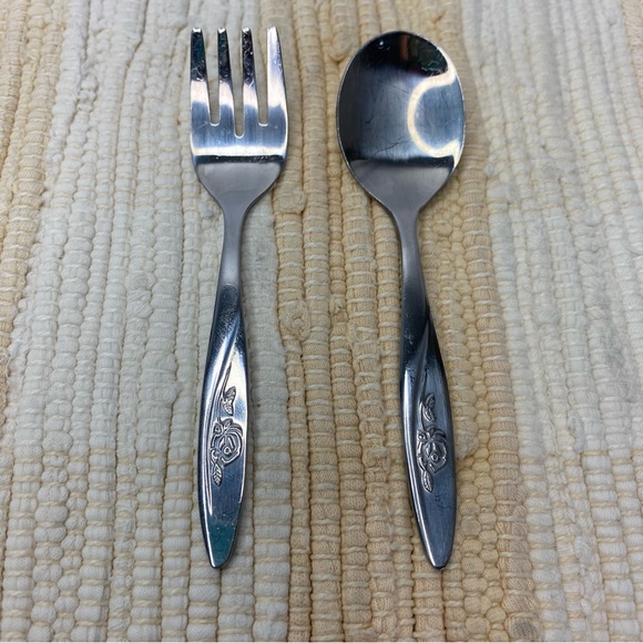 Evenflo | Dining | Vtg Evenflo Baby Fork Spoon Stainless Steel Taiwan ...